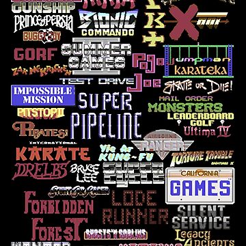 "C64 Games Titles Screen " Poster for Sale by MarkJohns19915 | Redbubble