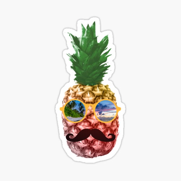 "Cool Pineapple" Sticker for Sale by heyrk | Redbubble
