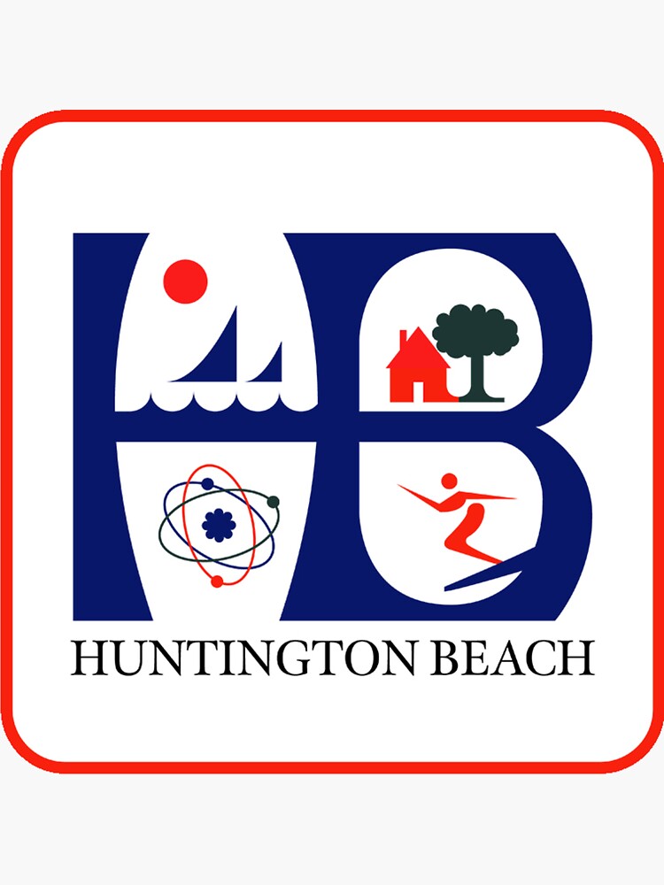 "BEST SELLING - Huntington Beach " Sticker by GarooweWorks | Redbubble