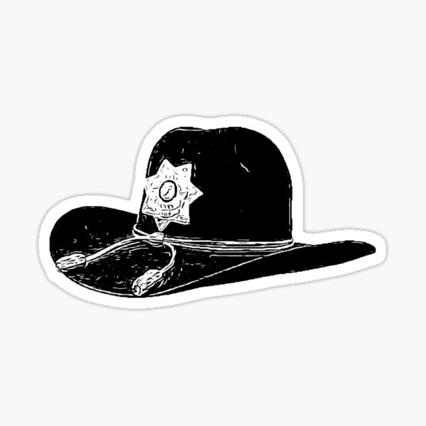 "Rick Grimes Hat" Sticker by thadieWorks | Redbubble