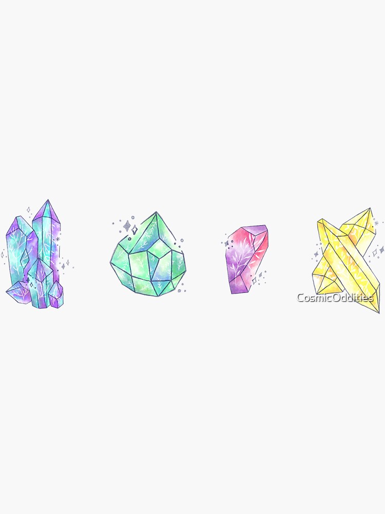 "Crystal sticker pack" Sticker by CosmicOddities | Redbubble