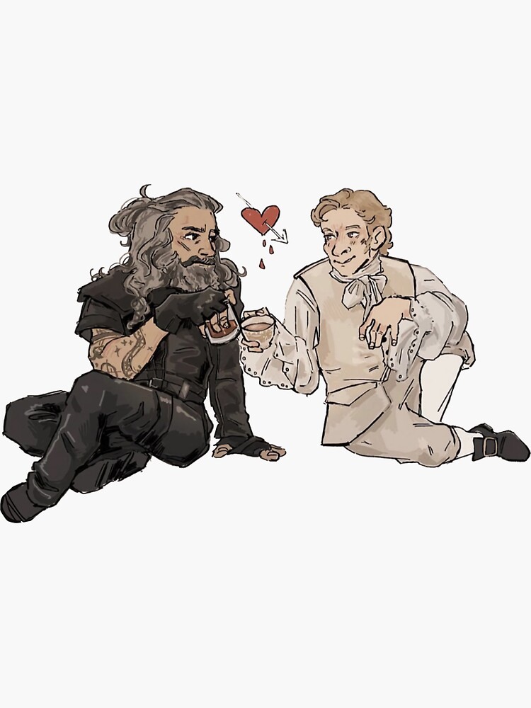 "Ed Teach and Stede Bonnet heart" Sticker by JoycePruit | Redbubble