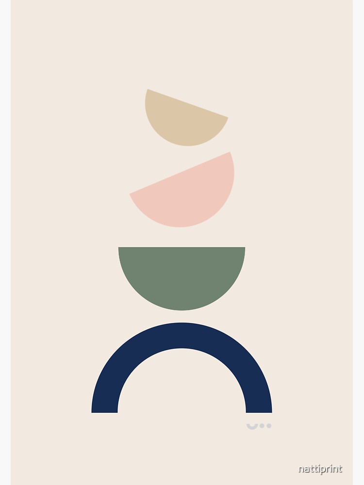 " Abstract Geometric half circle" Sticker by nattiprint | Redbubble