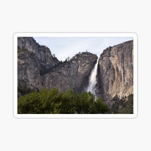 "Waterfall on a rocky cliff" Sticker by Midnight-Hour | Redbubble