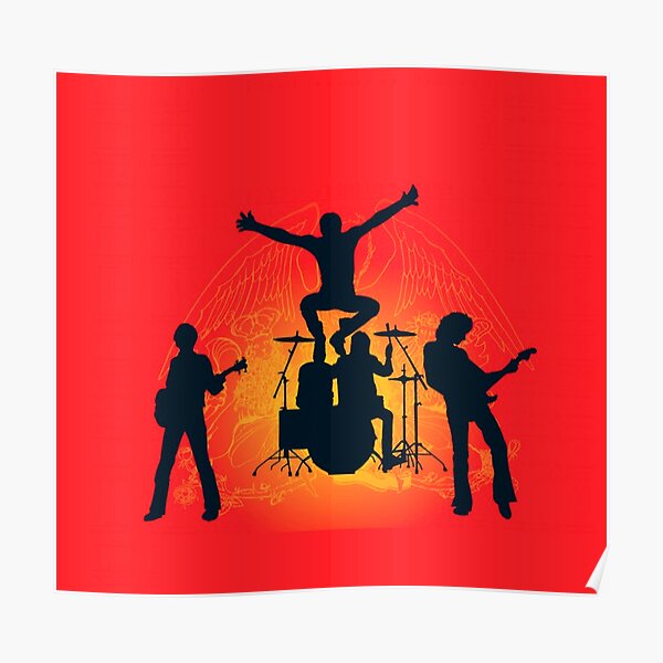 "British Legend Band Silhouette" Poster for Sale by Dhara884Store ...