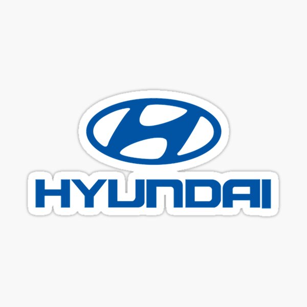 "Hyundai Logo" Sticker by JarodMarshall | Redbubble