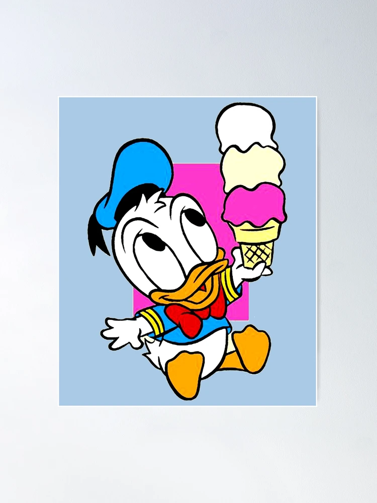 Baby Donald Duck With Ice Cream
