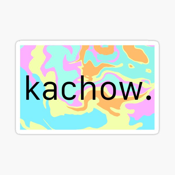 "Kachow but aesthetic " Sticker by bacalla | Redbubble