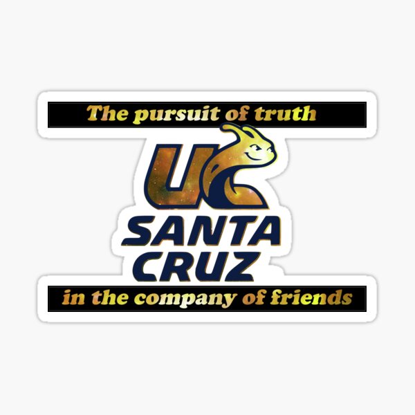 "UC Santa Cruz Banana Slug Galaxy Motto" Sticker by Efilze | Redbubble