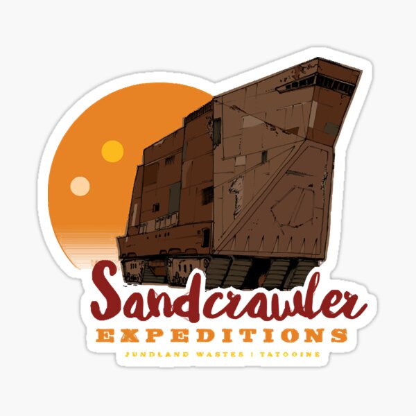 "Sandcrawler Expeditions " Sticker for Sale by AmandaWatk3419 | Redbubble