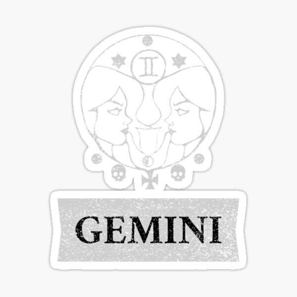 "Gemini - Zodiac Sign Classic ." Sticker by strohmjwlube | Redbubble