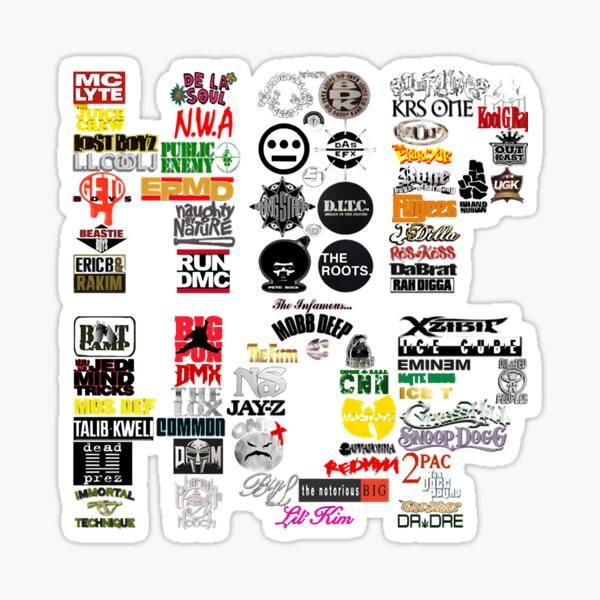"Rap Wall" Sticker for Sale by Jameslasy | Redbubble