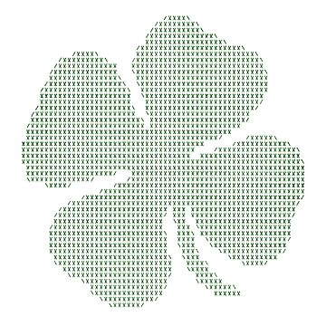"Ascii Art Shamrock Four Leaf Clover" Photographic Print for Sale by ...