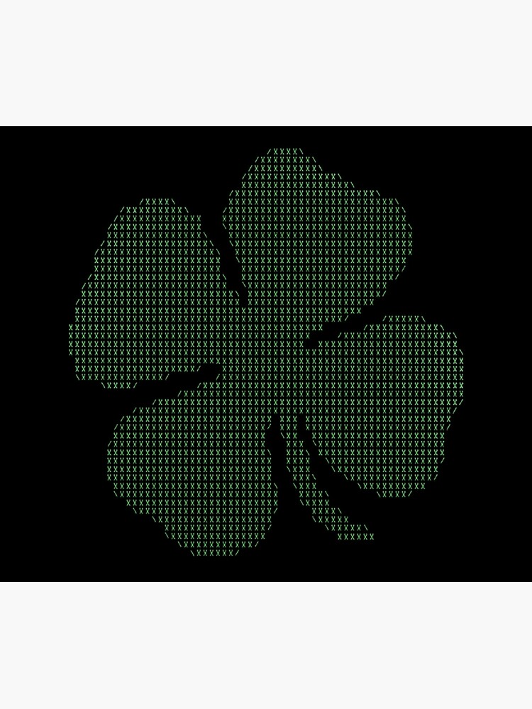 "Ascii Art Shamrock Four Leaf Clover" Art Print for Sale by ...