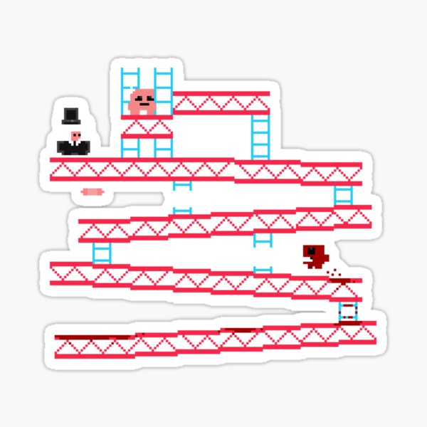 "Super Meat Bros." Sticker by FlamingPickle | Redbubble