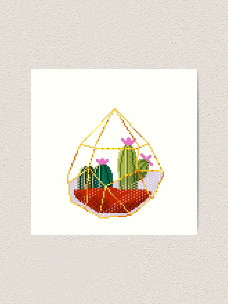 "Succulent pixel art cute" Art Print for Sale by Soft-Maiot | Redbubble