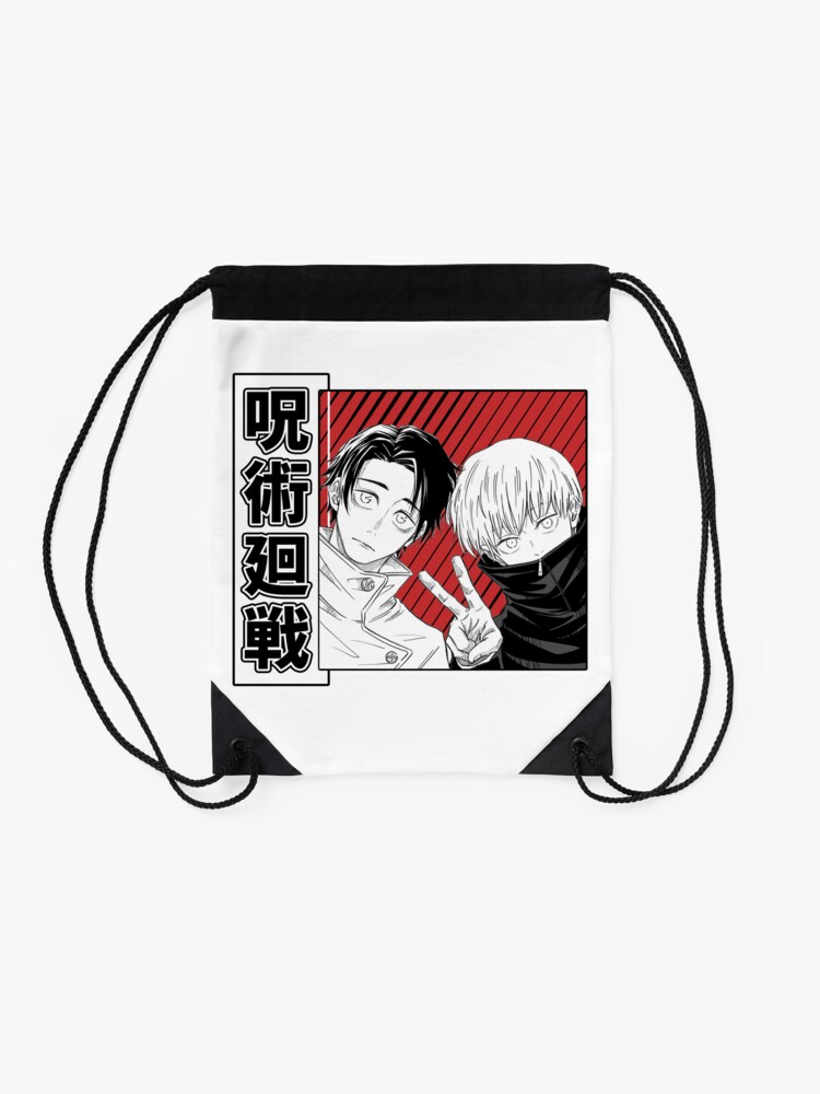 "kawaii Yuta Okkotsu and Toge Inumaki peace sign - jjk cool black and ...