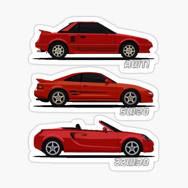 "MR2 Generations " Sticker for Sale by AshleyLeo18600 | Redbubble