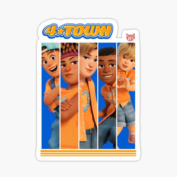 "4 Town From Turning Red Classic ." Sticker by milokzwidder | Redbubble