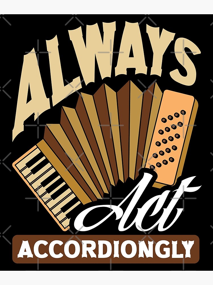 Póster «Acordeón El acordeonista siempre actúa acordeón Juego de ...