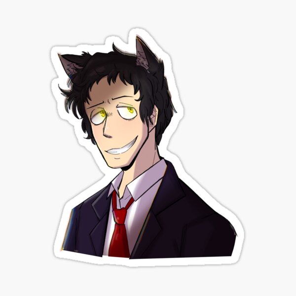 "Adachi Tohru [Shadow] (Cat Ears)" Sticker by SolarLeek | Redbubble