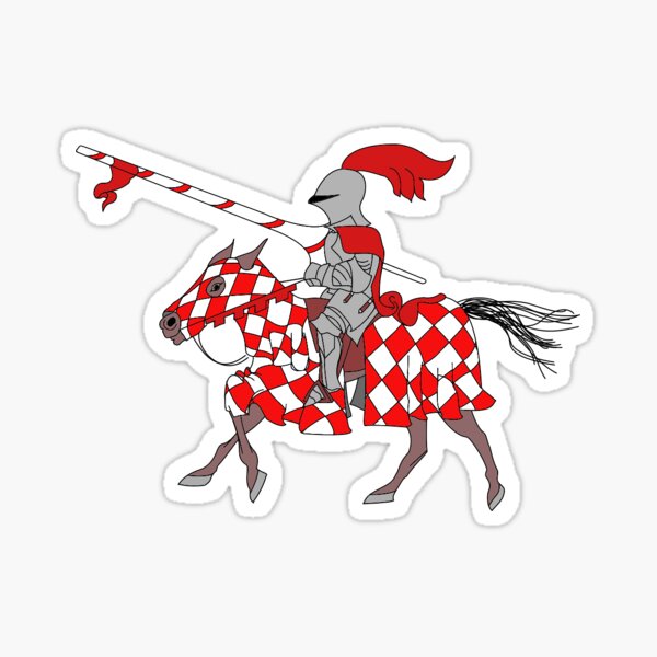 Medieval Knight Horseback Stickers | Redbubble