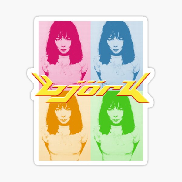 "Bjork" Sticker by JeanRonelCenat | Redbubble