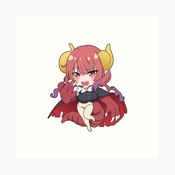 "Maid Dragon Ilulu Chibi" Art Print for Sale by ChibiCheems | Redbubble