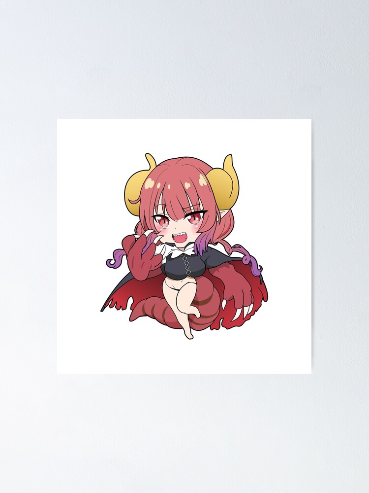 "Maid Dragon Ilulu Chibi" Poster for Sale by ChibiCheems | Redbubble