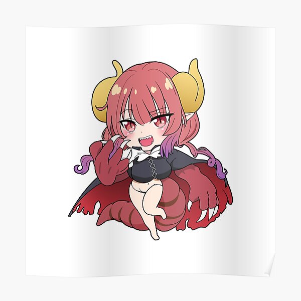 "Maid Dragon Ilulu Chibi" Poster for Sale by ChibiCheems | Redbubble