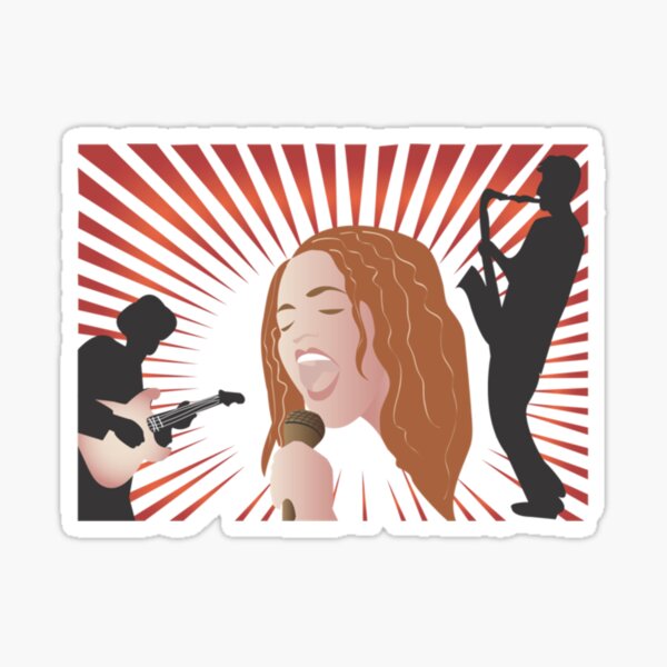 "Jazz singer" Sticker by BenjaminBuchel | Redbubble