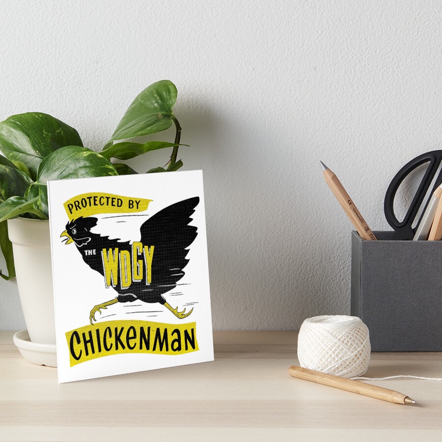 "Defunct Chickenman of St.Paul, MN Radio Logo" Art Board Print by ...