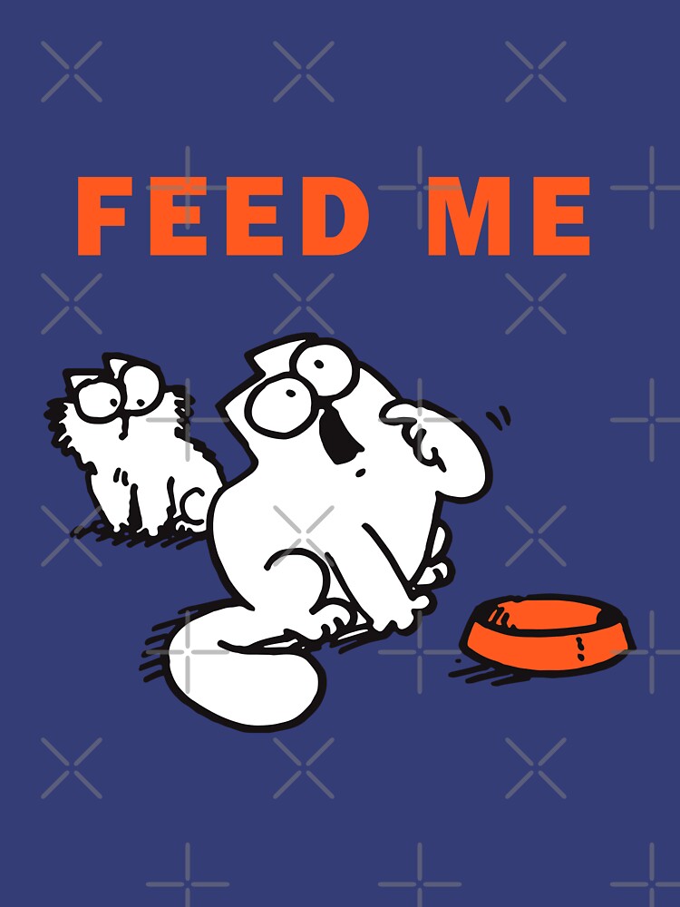"Feed Me Simons Cat Funny, For Men Simons Cat Feed Me Retro Vintage ...