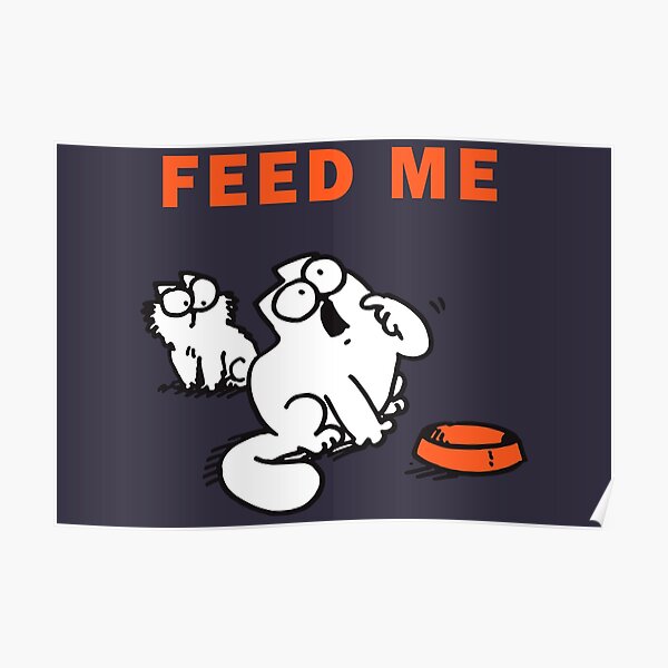 "Feed Me Simons Cat Funny, For Men Simons Cat Feed Me Retro Vintage ...
