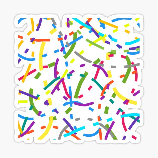 "Dense Colorful Dash Line Pattern" Sticker by Moolecule | Redbubble