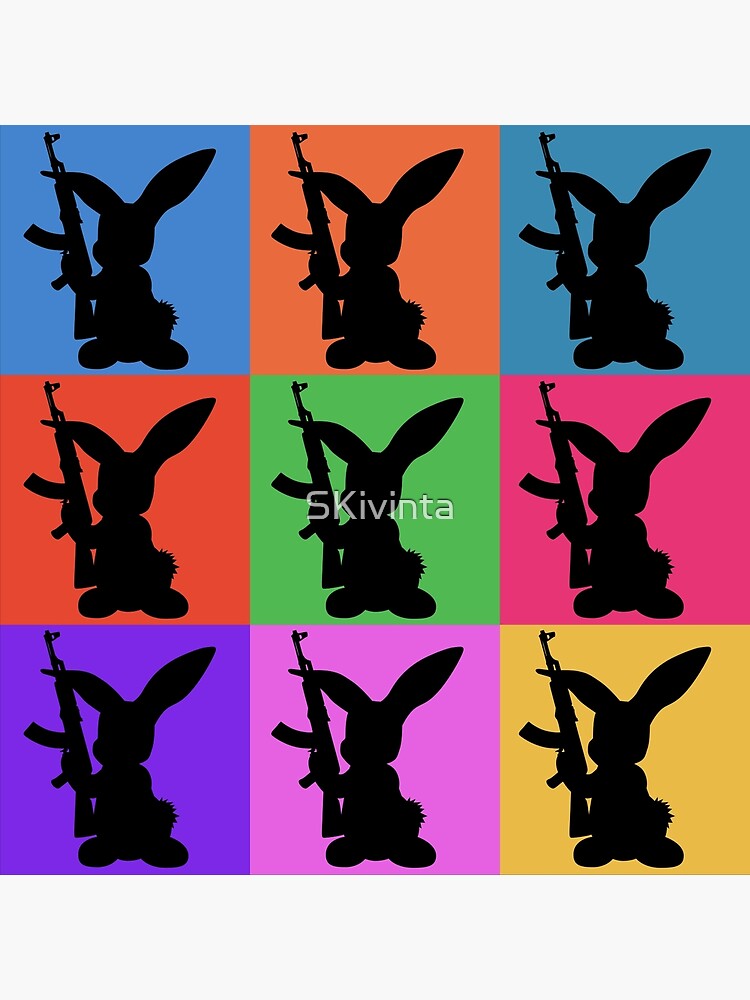 "Rabbit Gangster Pop Art, easter bunny pop art" Poster for Sale by ...