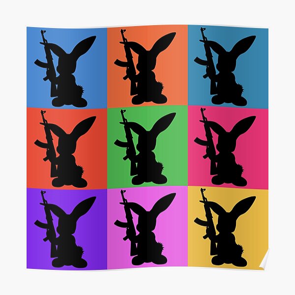 "Rabbit Gangster Pop Art, easter bunny pop art" Poster for Sale by ...