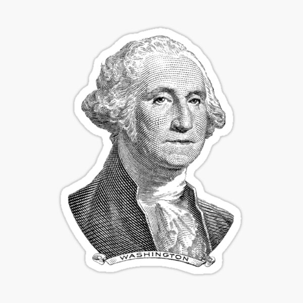 "George Washington Founding Father Military Constitution" Sticker for ...