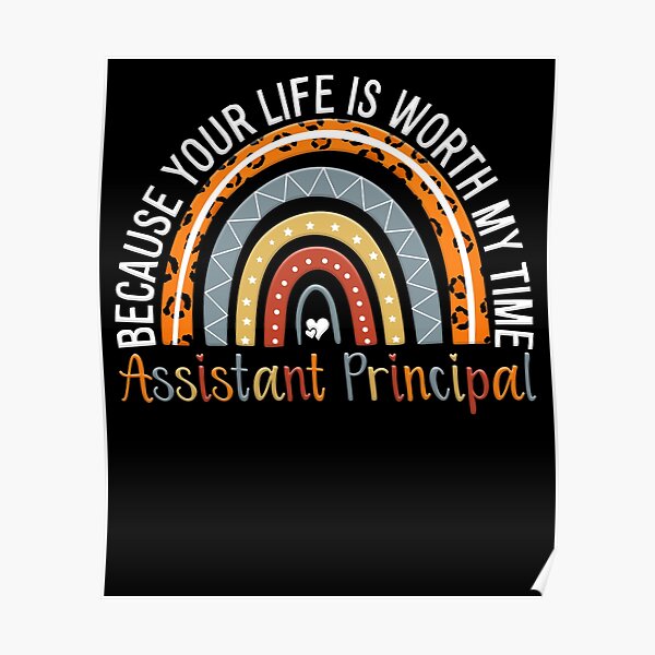 "Leopard Boho Rainbow Assistant Principal Teacher Back To School ...