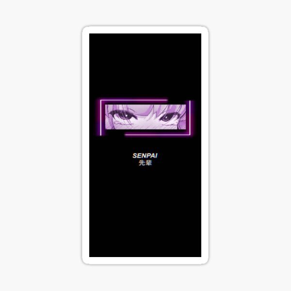 "ANIME SENPAI " Sticker for Sale by idyllicquotes | Redbubble