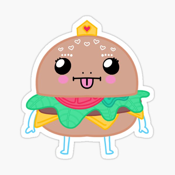 "Burger Princess " Sticker by JodiAllen6658 | Redbubble