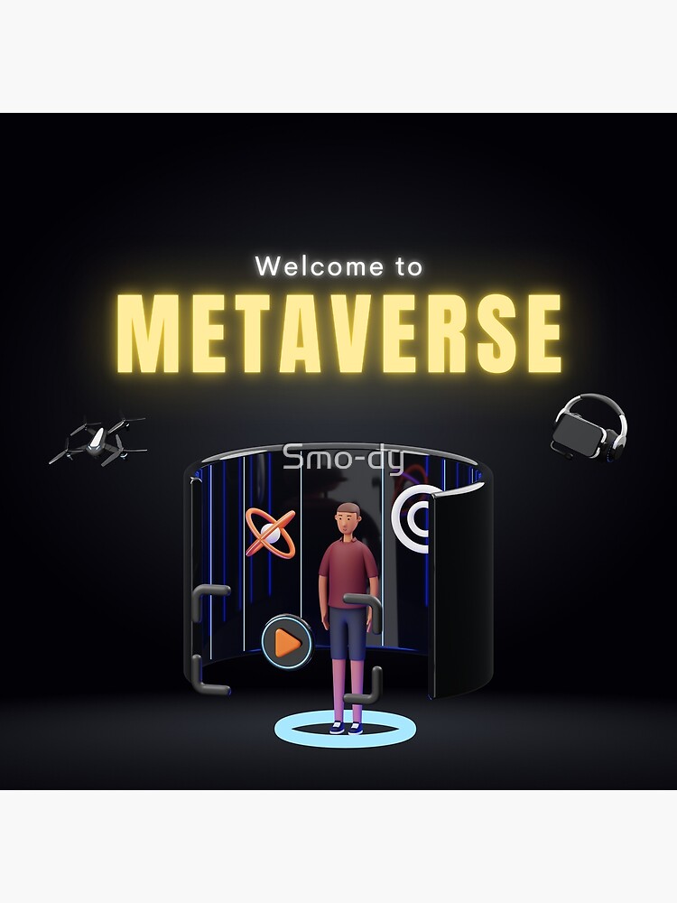 "Welcome to metaverse life black aesthetics illustration" Poster for ...