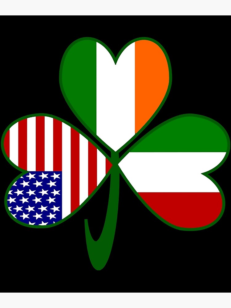 "Italian Irish American Shamrock" Poster for Sale by IsoBana | Redbubble