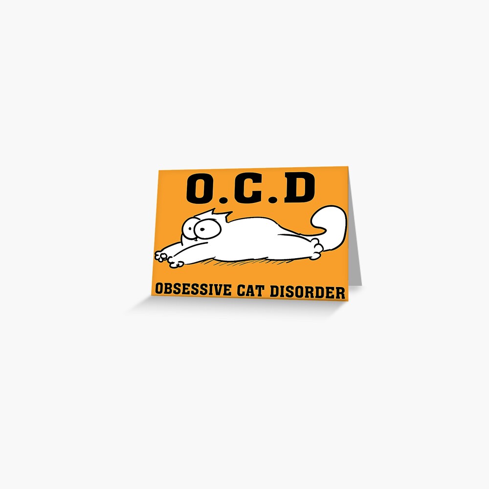 "Ocd Obsessive Cat Disorder Simons Cat Funny, For Men Simons Cat Ocd ...