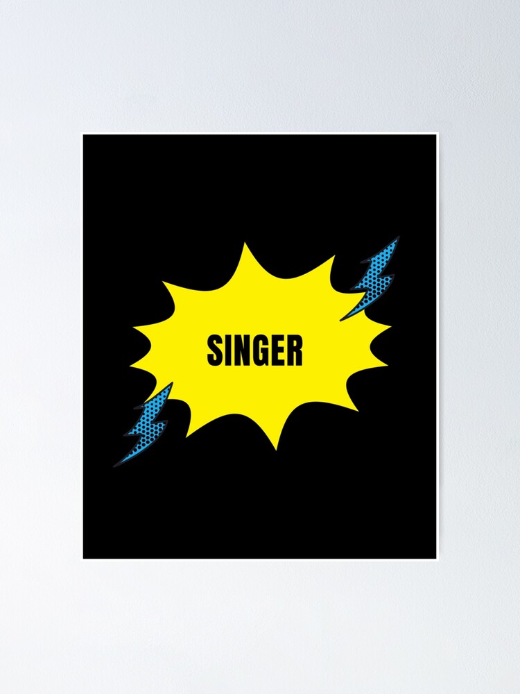 "Singer Comic Lighting Blast" Poster for Sale by IsmaelGharbi | Redbubble