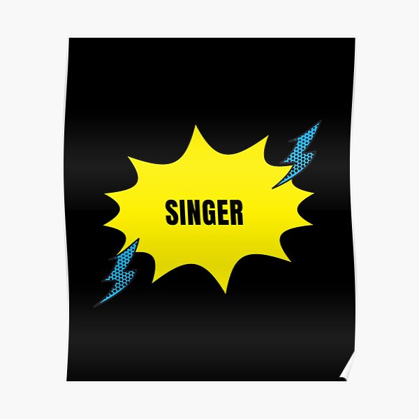 "Singer Comic Lighting Blast" Poster for Sale by IsmaelGharbi | Redbubble