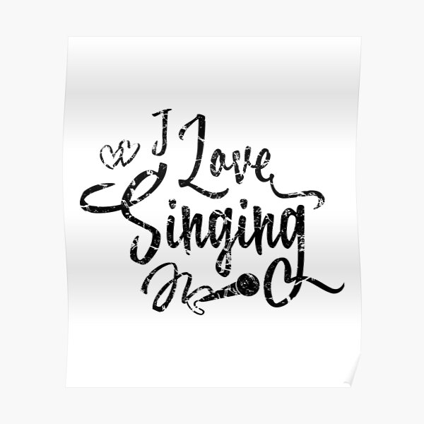 "Singing Singer Sticker" Poster for Sale by IsmaelGharbi | Redbubble