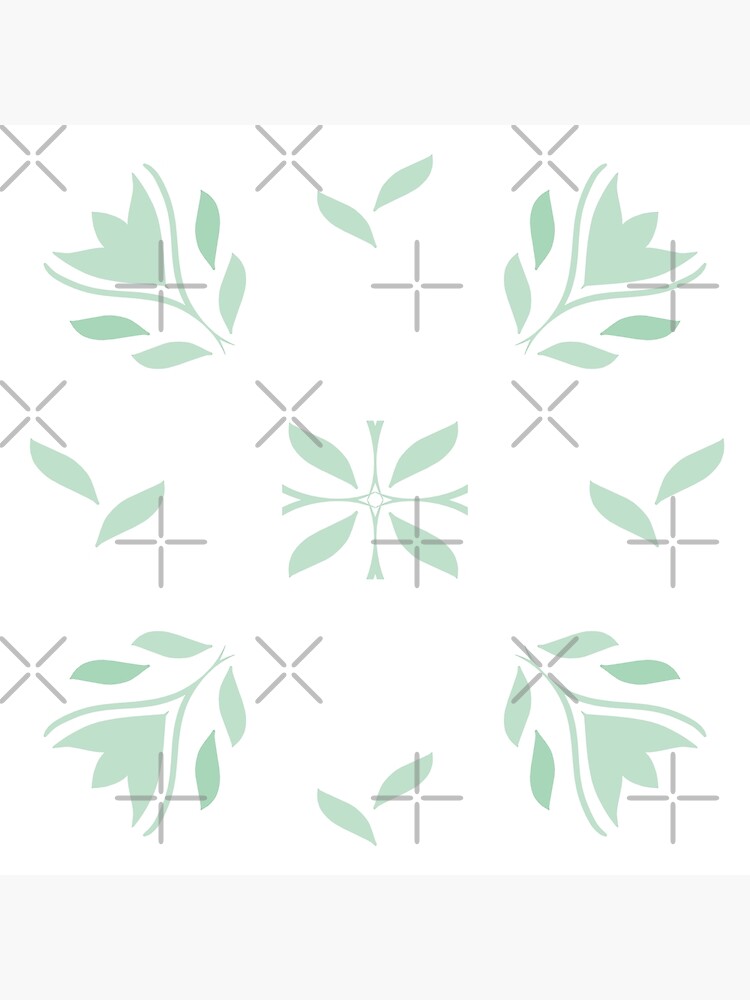 "Pastel Green Floral Leaves Sticker Pack" Poster for Sale by ...