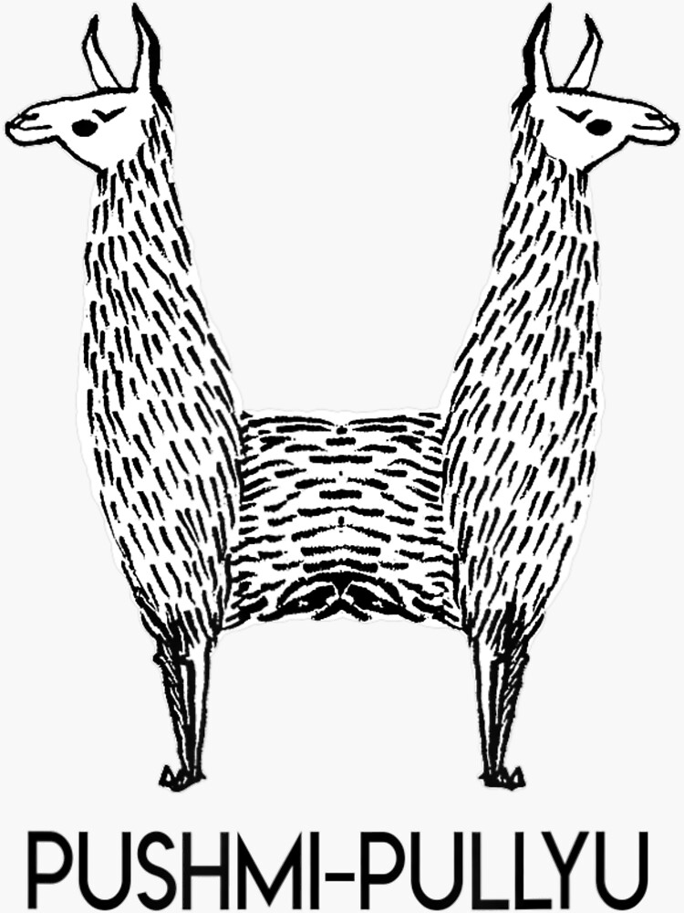 "Alpaca Llama Pushmi-Pullyu Yoga" Sticker by paynekaiseroutk | Redbubble