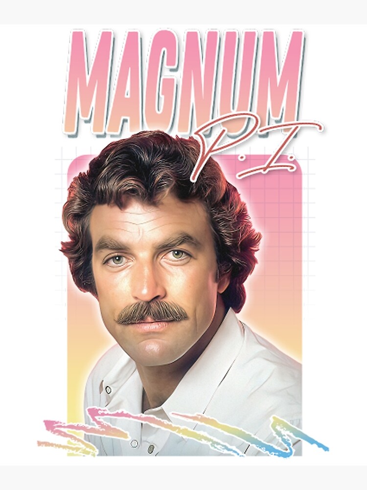 "Magnum PI, ästhetisches Retro-Design der 80er - Tom Selleck" Poster ...